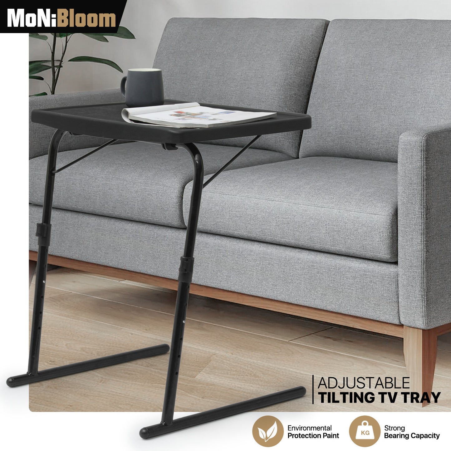 Amazon Folding Tv Trays Set Of 2 Tables - 8 Height Levels, 90° Tilt, C ...